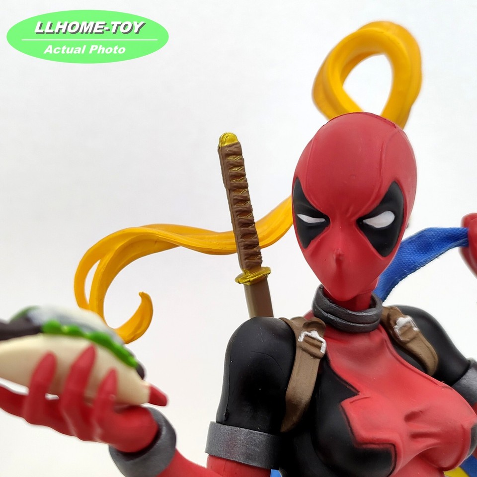 Anime Movie Lady Deadpool Wanda Wilson heroine blonde Figure Statue Toy ...