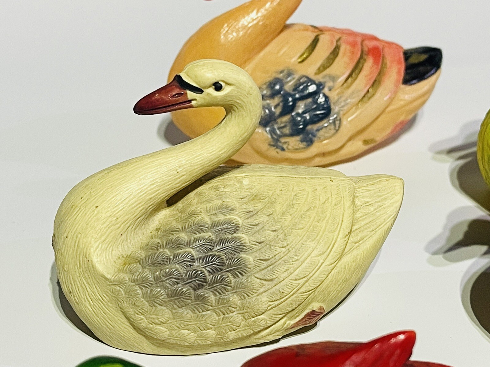 7 Vintage Dupont Viscoloid Celluloid Hollow Toy Plastic Ducks Small ...