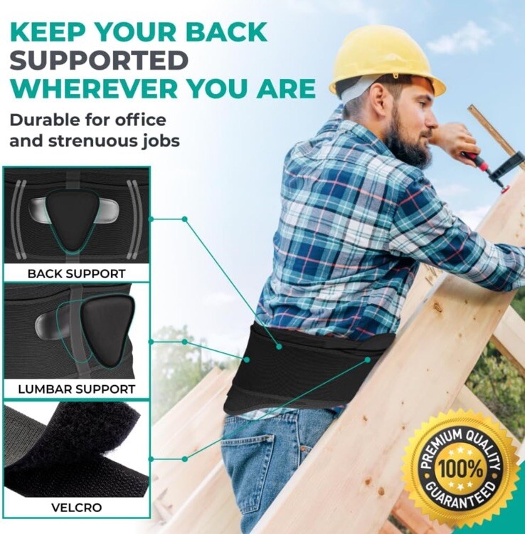 MODVEL Back Brace for Men And Women Lower Back Pain, Back Support Belt ...
