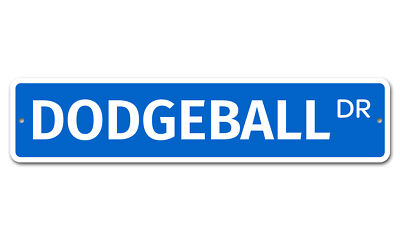 5816 SS Dodgeball 4" x 18" Novelty Street Sign Aluminum | eBay