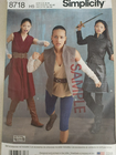 Simplicity Pattern 8718 Misses Fantasy Warrior Costumes Sizes 6 8 10 12 ...