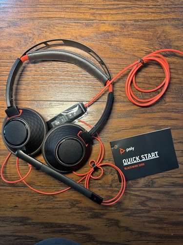 Plantronics Poly Blackwire C5220 Stereo Wired Headset With Mic ...