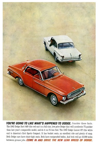 1962 Dodge Dart & Lancer GT 🚗 Vintage Ad Poster - Mid-century 24x36” | eBay