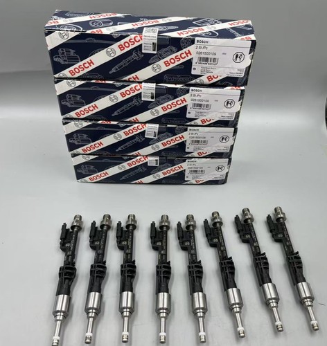 8X Genuine Bosch Fuel Injectors 0261500109 13647597870 For BMW M5 M6 X5 ...
