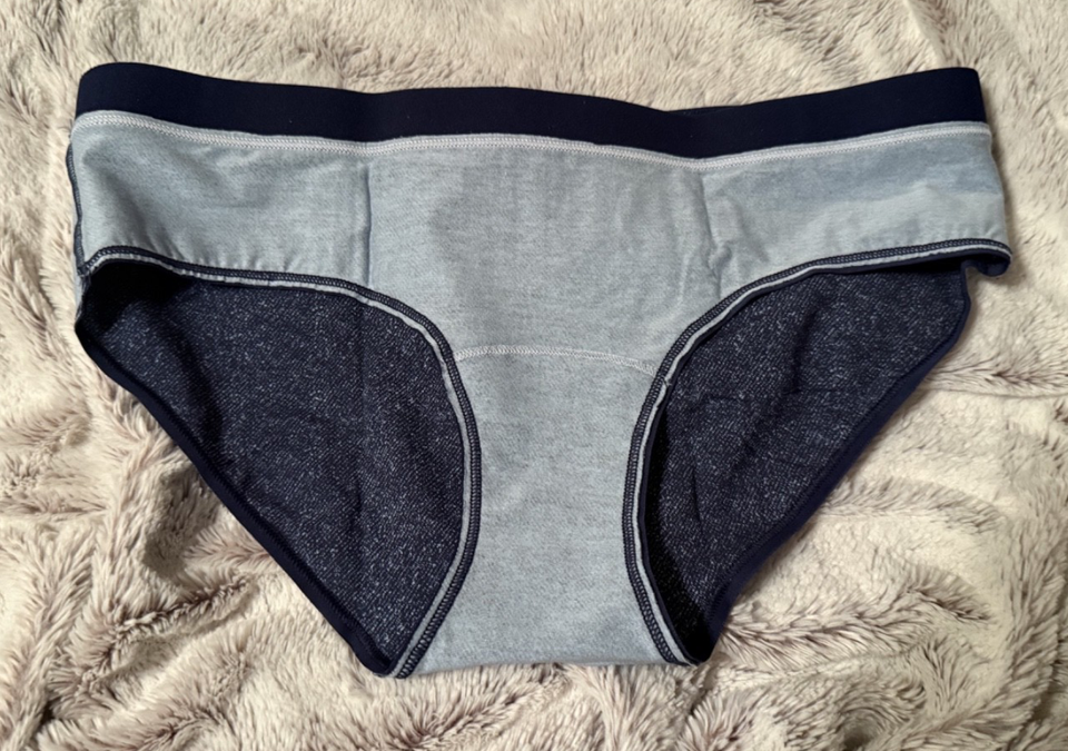 Victoria's Secret PINK Logo Dark Blue Denim Wash Hiphugger Panty ...
