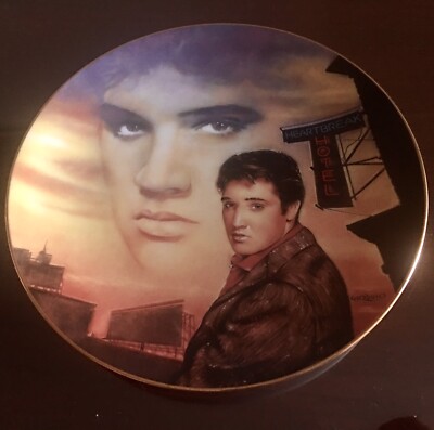 HEARTBREAK HOTEL Elvis Presley Delphi Plate by Nate Giorgio Vintage ...