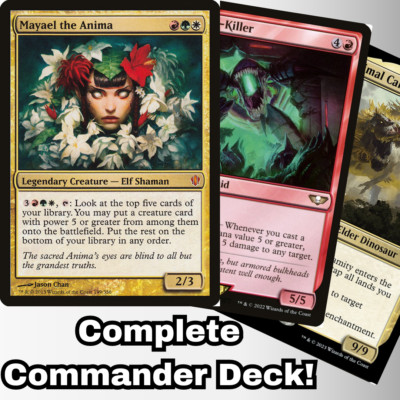 MTG Commander EDH Deck Mayael the Anima 100 Magic Cards Custom Deck ...
