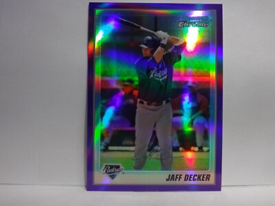 2010 Bowman Chrome Prospects Purple Refractors #BCP109 Jaff Decker /999 ...