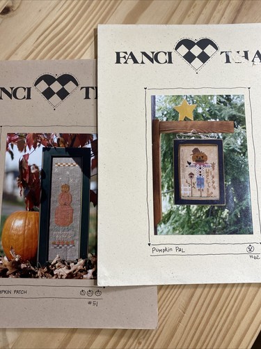Two Vintage Fanci That Cross Stitch Charts Pumpkin Patch & Pal Patterns ...