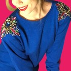 Gorgeous Vintage 80s “Plain Jane” Royal Blue Sequined Party Prom ...