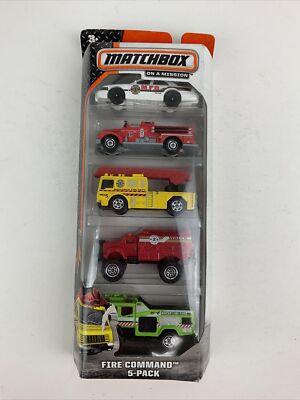 2013 Matchbox On A Mission Fire Command 5 Pack Set T49 | eBay