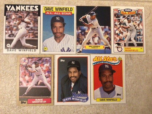 7 Dave Winfield 1986 Topps MINT 1987 Leaf Pop Up All Star 1989 Cards ...