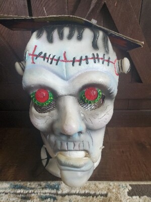 Vintage Flashing Eye Halloween Mask Screws With Moveable Jaw ...