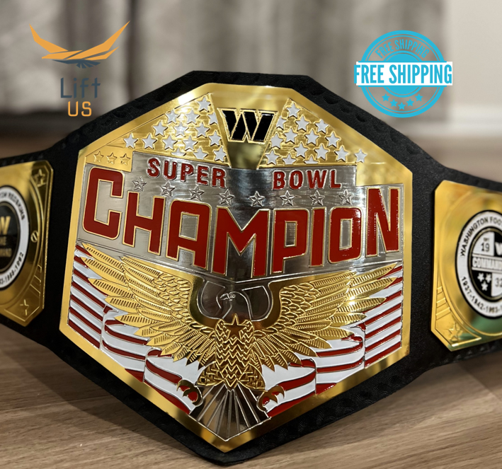 Washington Commanders Redskins NFL Championship Belt Adult Size 2mm ...