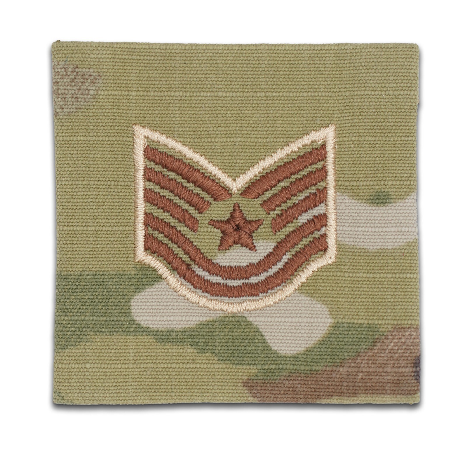 US Air Force E6 Technical Sergeant 2x2 OCP Spice Brown Sew On Rank ...