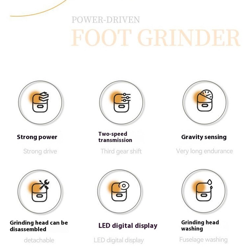 1PC Electric Callus Remover Foot Sander Rough Feet Rechargeable Dead ...