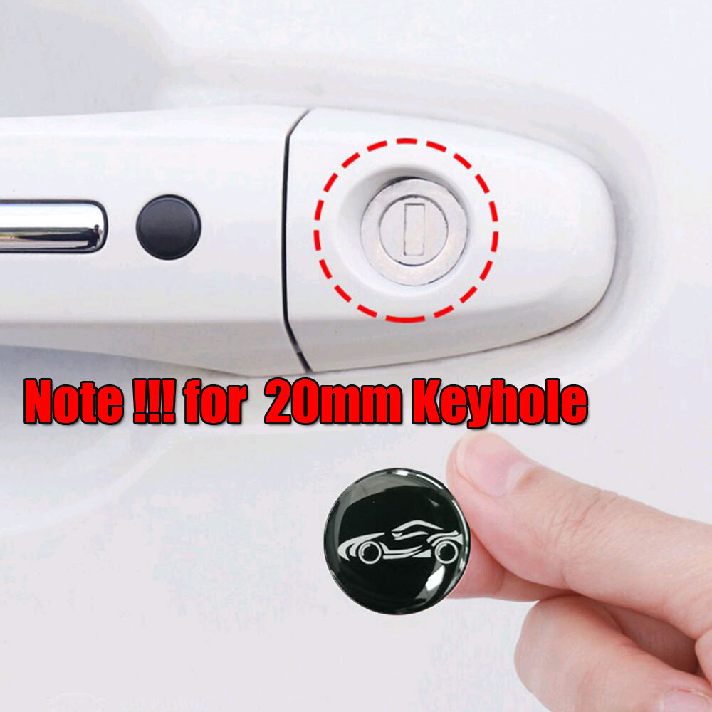 4pcs 20mm Black Car Door Lock Keyhole Protector Cover Sticker Trim ...