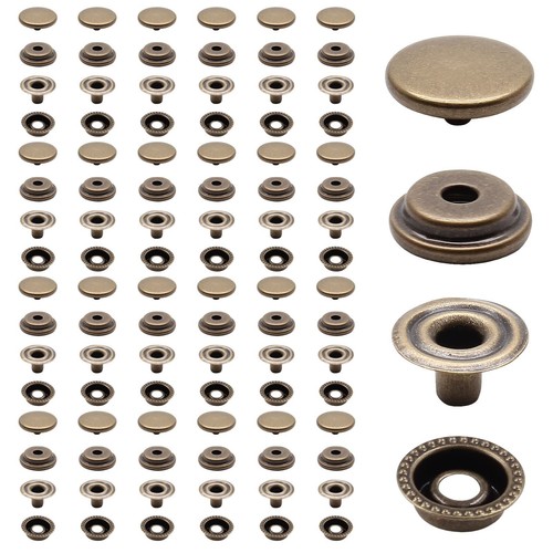 200 Pieces 15mm Snap Fasteners Kit, Heavy Duty Snap Fastener Metal ...