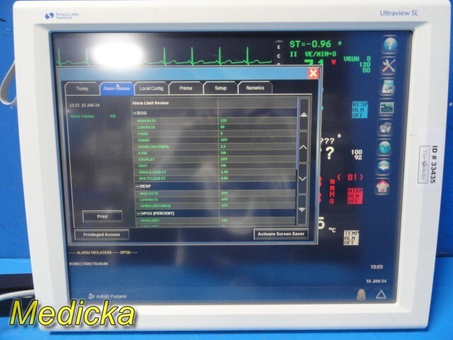 Spacelabs Ultraview SL 94266 Promate 19" Flat Screen W/ PA-48W Adapter ...