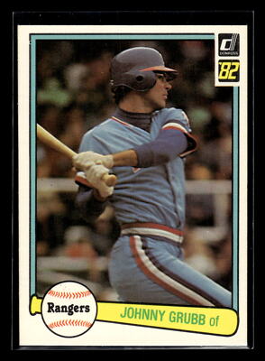 1982 Donruss Baseball #467 Johnny Grubb "Set Break" Mint Texas Rangers ...