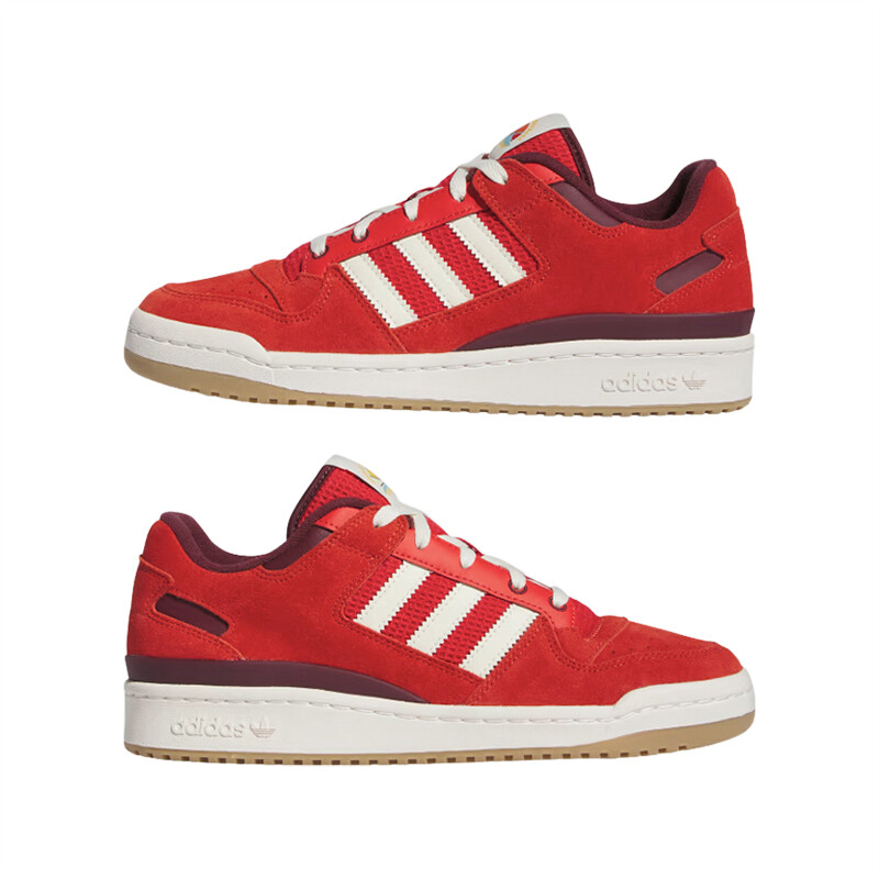 Adidas Originals Forum Low CL (Red/Off White/Gum) Men's Shoes IE7176 | eBay