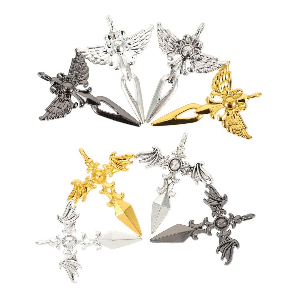 8 Pcs Craft Charms Accessory Alloy Pendant Necklace Jewelry Making DIY ...