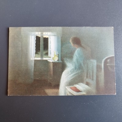 Vintage Postcard made in Denmark . Painting: Early Dawn by H. Slott ...