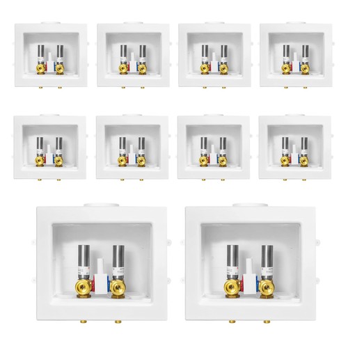 Washing Machine Outlet Box, 1/2 Inch Pex Crimp Inlet x 3/4 Inch MHT ...