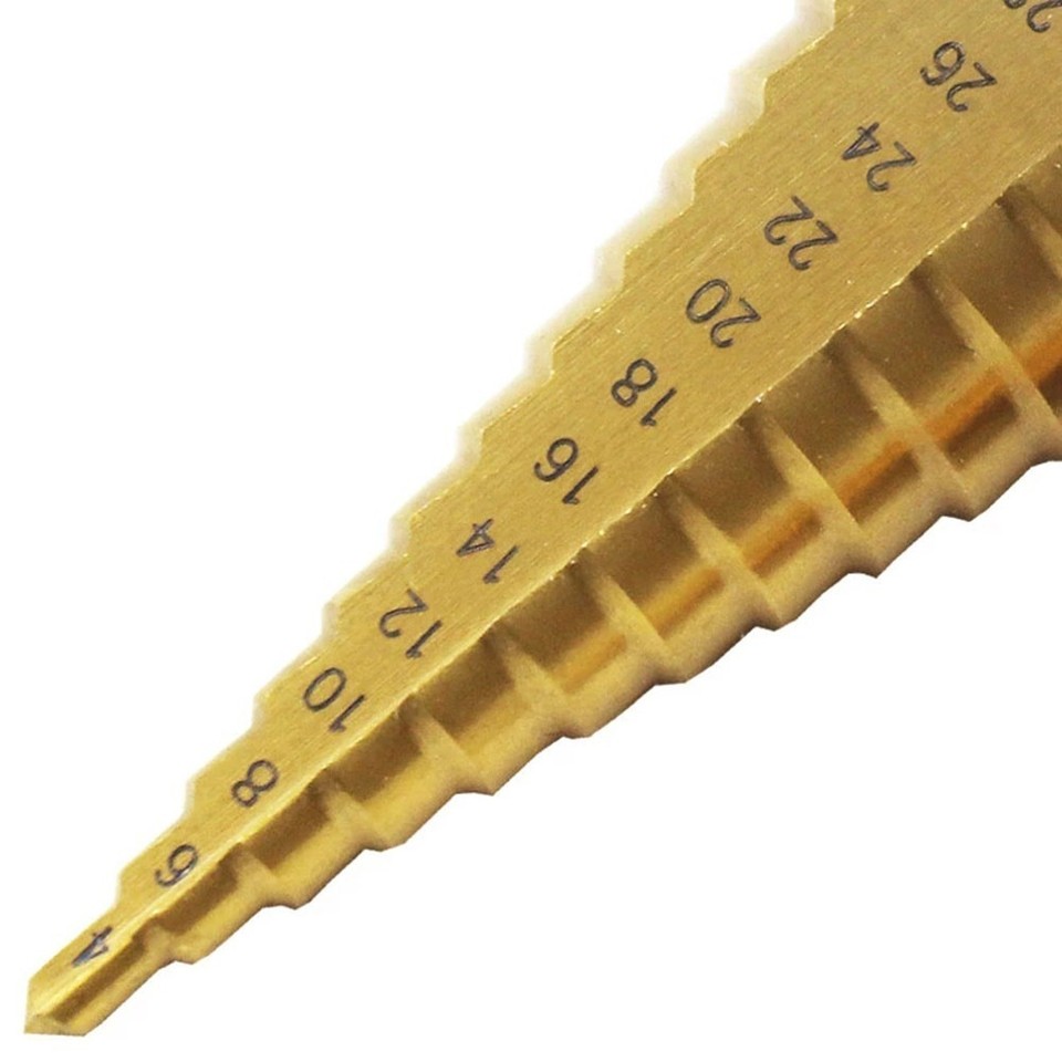 Perfect Holes Every Time with HSS Steel Step Cone Drill Bit Set - 4-12 ...