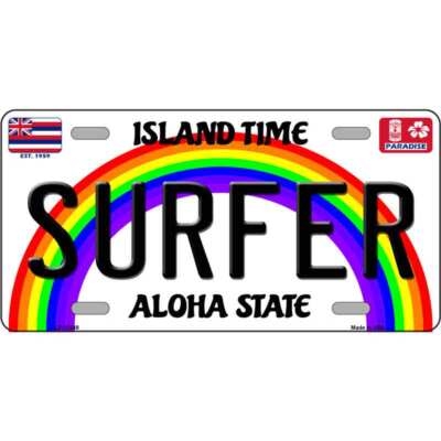 Surfer Novelty Metal License Plate Tag LP-12549 | eBay