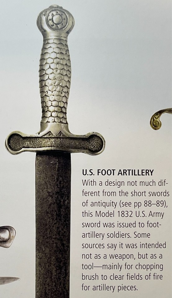 Antique U.S. M 1832 Foot Artillery Short Sword without scabbard | eBay