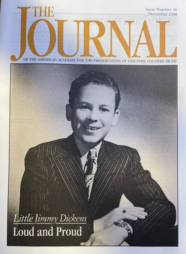 1998 Journal Old Time Country Music Little Jimmy Dickens Tommy Duncan ...