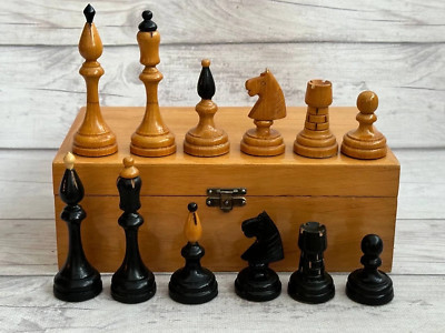 Czech chess set Chess vintage Wooden chess pieces Chess set Chess ...