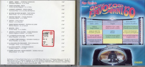 MILVA CONNIE FRANCIS LUIGI TENCO MINA RAYMOND DEBONO GIANNI MORANDI CD ...