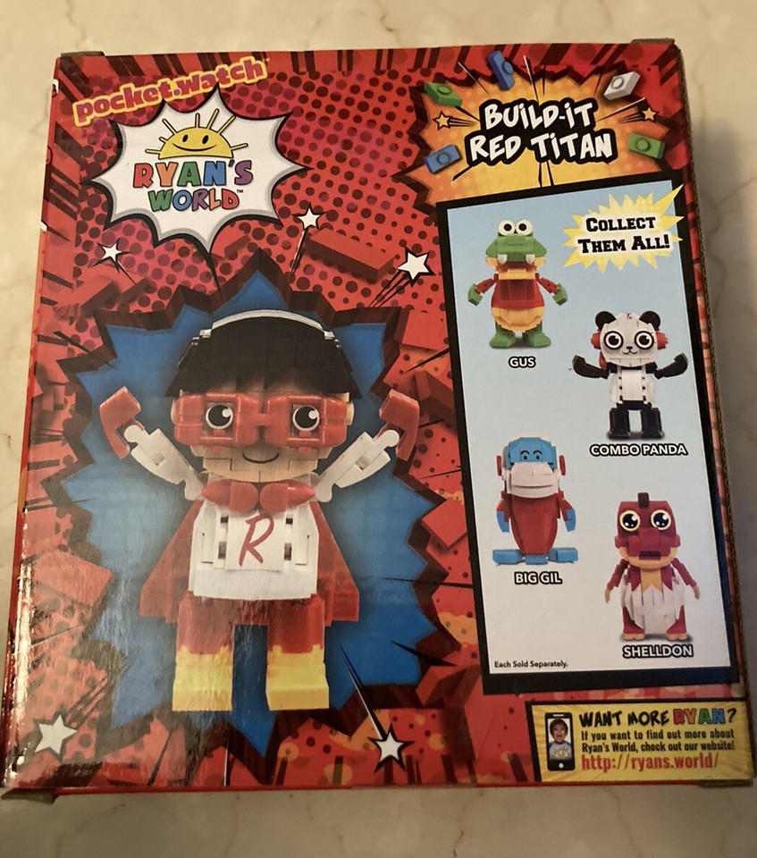 Ryans World Build It Red Titan Blocks Kit 130+ Bricks Pocket Watch | eBay