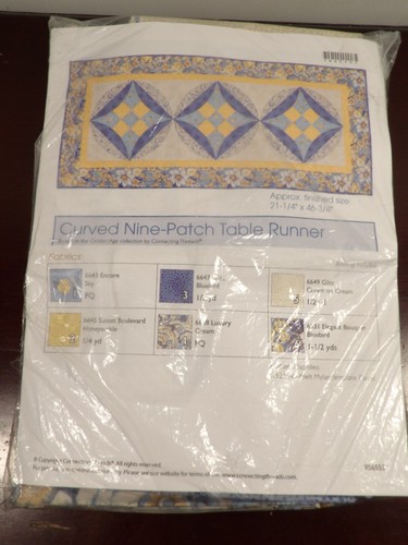 Curved Nine Patch Table Runner Connecting Threads Quilt Kit | eBay