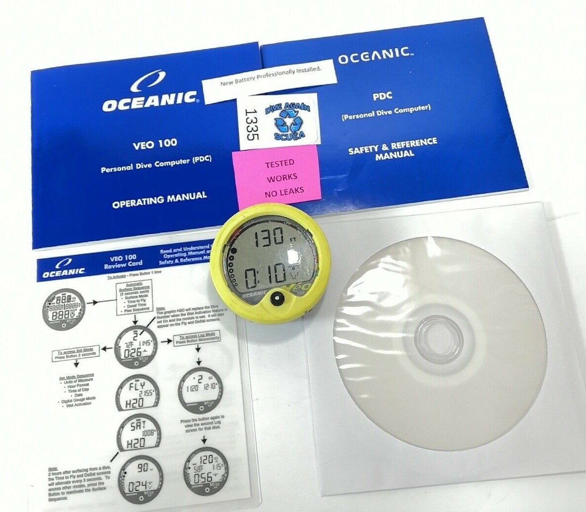 Oceanic Veo 100 Scuba Dive Computer Puck Module Diving Veo100 Diving ...