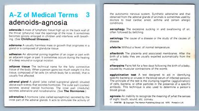 Adenoids-Agnosia #3 A-Z Of Medical Terms - Home Medical Guide 1975-8 ...