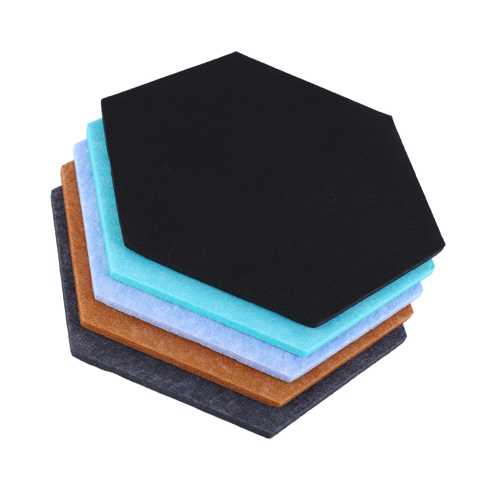 5x Hexagonal Felt Board Polyester Fiber Hexagonal Bulletin Board ...