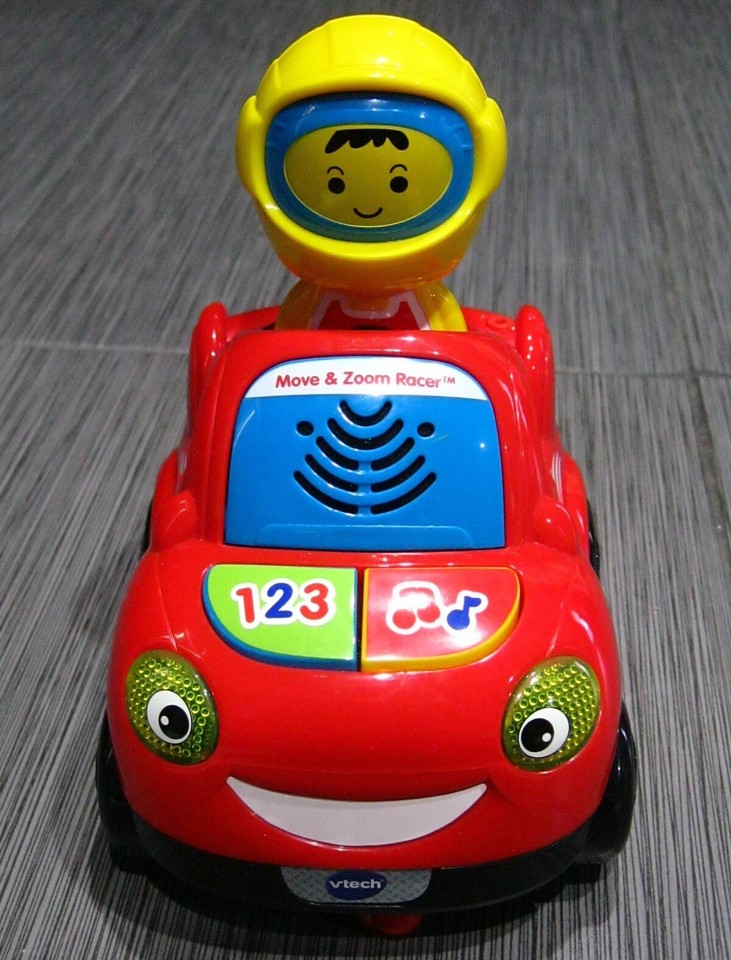VTECH Move and Zoom Racer Race Car with Rattle and Shake Driver RC Car ...