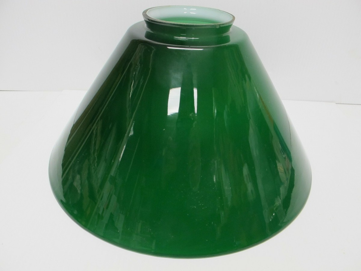 Antique Green Glass Lamp Shade Replacements Vintage Green Glass Light