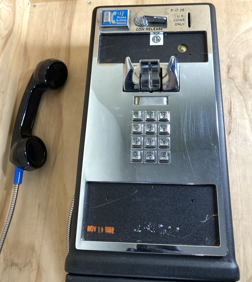 Vintage Payphone Push Button Pay Phone Telephone Untested | eBay