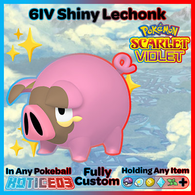 Shiny Lechonk 6IV Pokemon Scarlet & Violet 🚀 Fast 🚀 | eBay