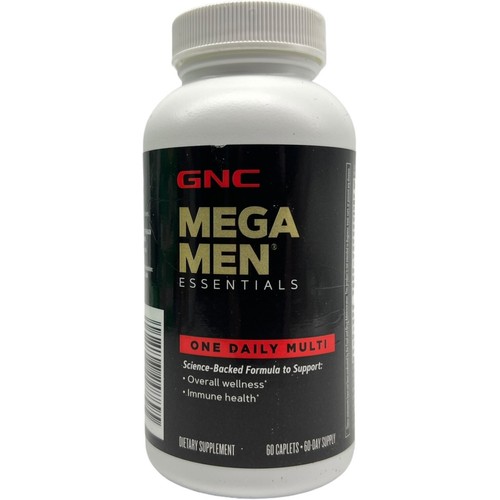 GNC Mega Men Essentials One Daily Multi Vitamin 60 Caplets Exp 12/2025 ...