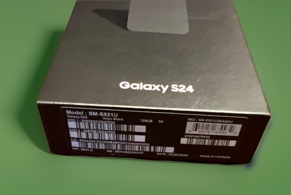 NEW SEALED Samsung Galaxy S24 128GB SM-S921U Onyx Black (T-Mobile) 5G ...
