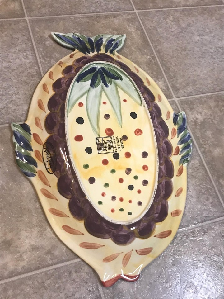 Table Tops Gallery, Under The Sea Hand-painted 18" Fish Platter | eBay
