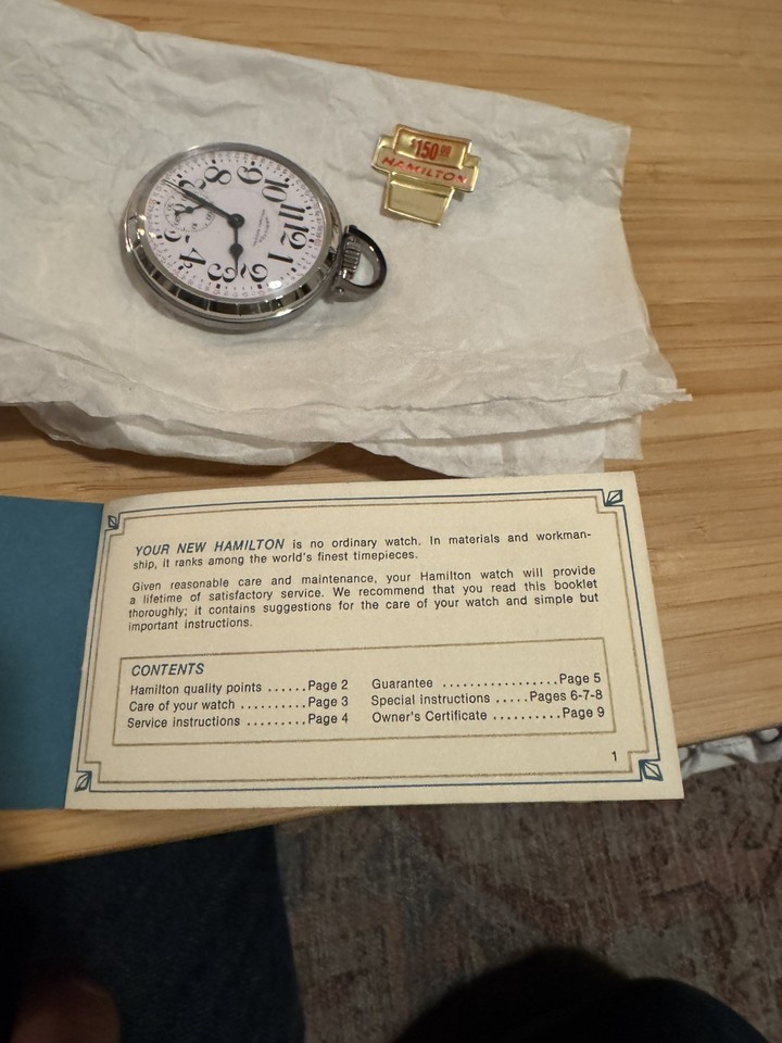 Vintage Hamilton Railway Special Model 15 Pocket Watch NOS see video | eBay