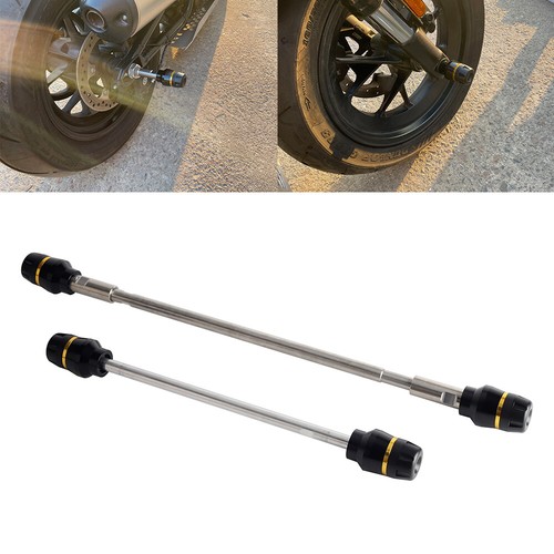 F&R Axle Fork Wheel Slider Falling Protector Crash Stand For Harley ...