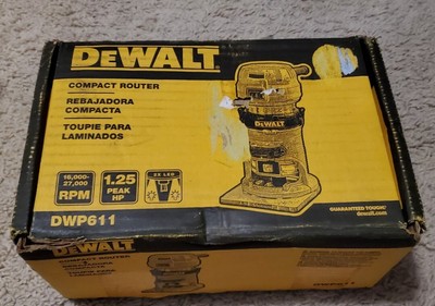 DeWALT DWP611 1.25HP Compact Premium VS Woodworking Router Tool - LED ...