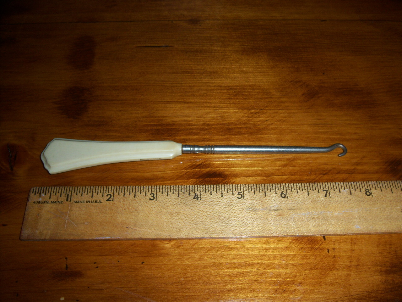 Antique DuBarry Ivory Py-Ra-Lin Button Hook - Gem